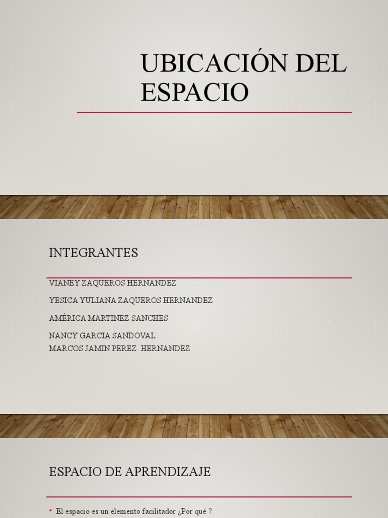 Ubicación Del Espacio | PDF