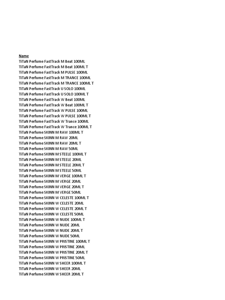List of Items | PDF