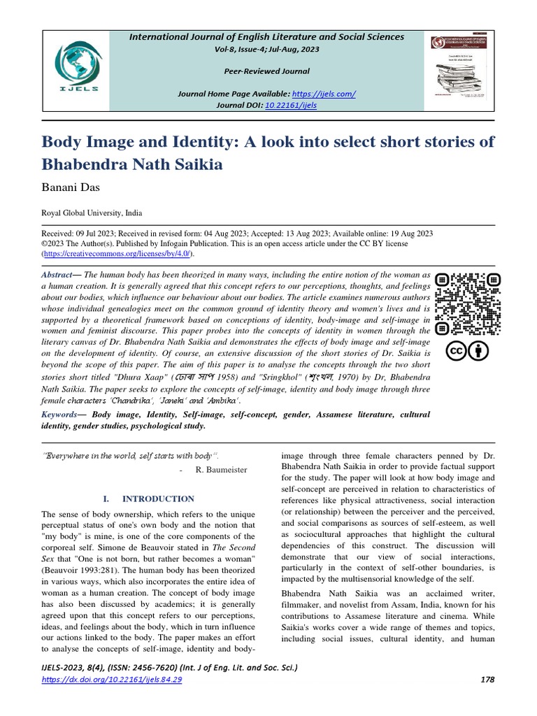 Body Image and Identity: A Look Into Select Short Stories of Bhabendra ...