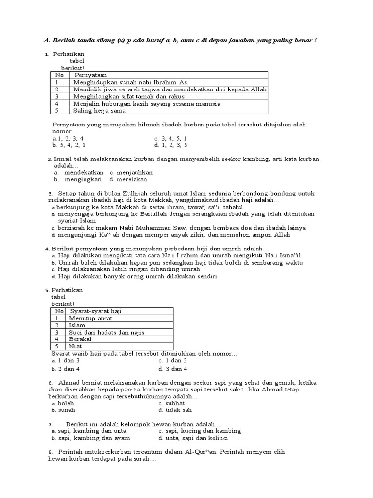 Soal Pat Fiqih Benar | PDF