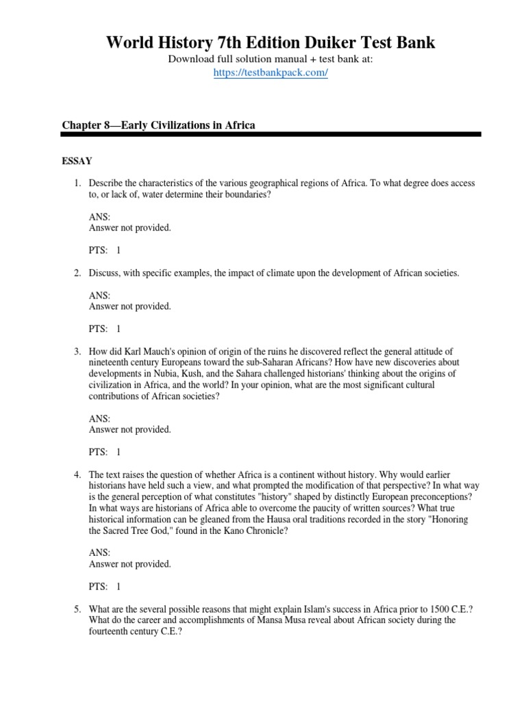 History Test Bank for Educators | PDF