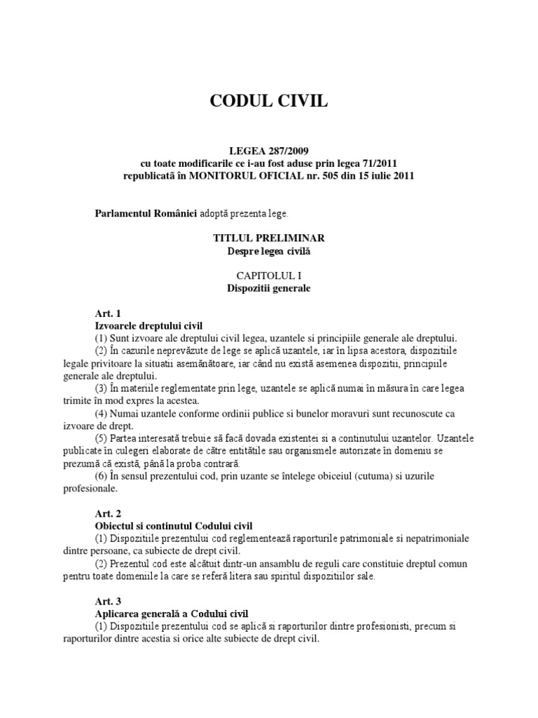 Codul Civil | PDF