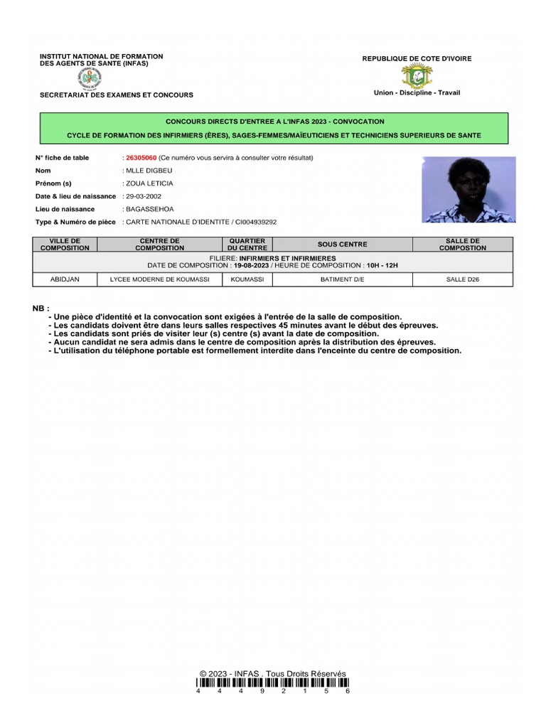 Convocation Infas | PDF