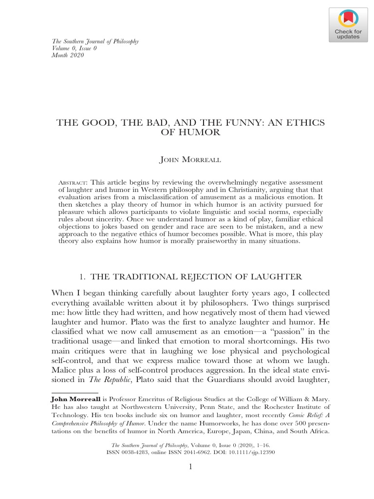 Morreal Humour | PDF | Philosophy | History