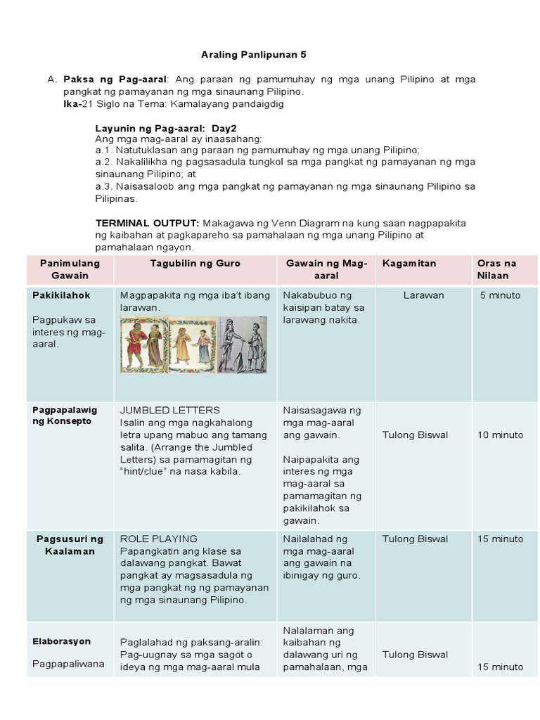 Araling Panlipunan Grade 5 Lesson Q1 D2 | PDF