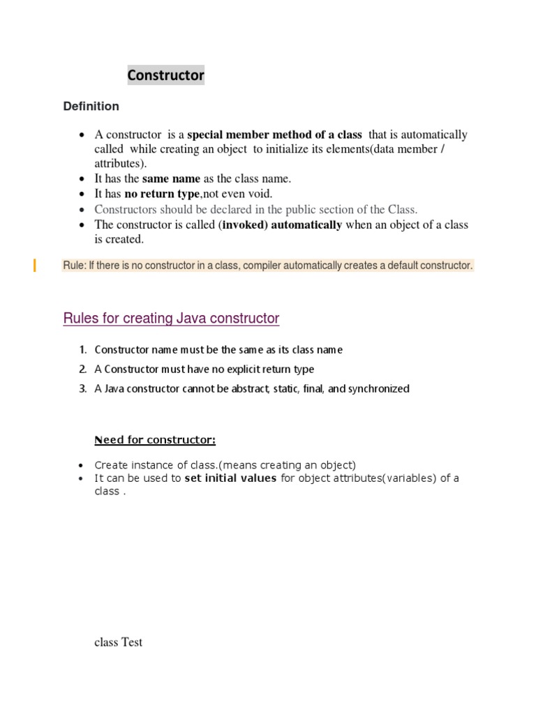 Constructors 1 Pdf Programming Constructor Object Oriented