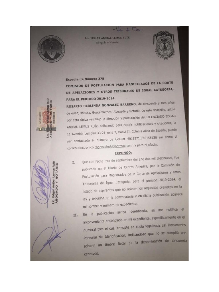 Memorial de Evacuación | PDF