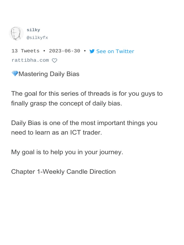 Mastering Daily Bias in Trading | PDF