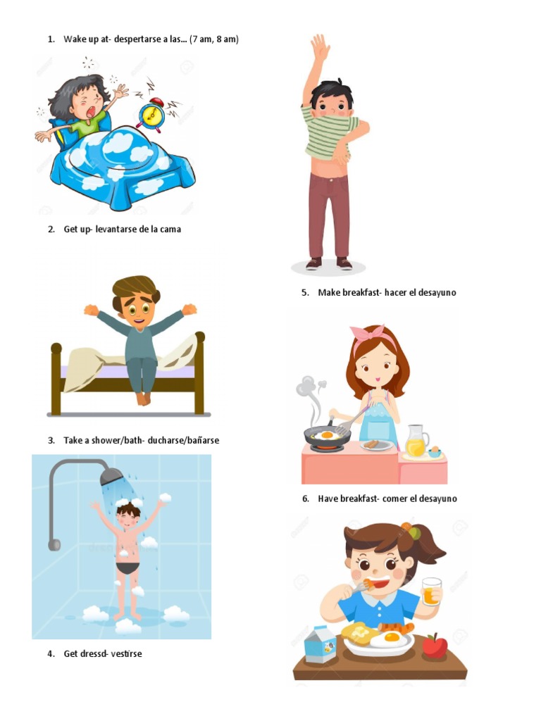 Rutinas Diarias en Ingles | PDF
