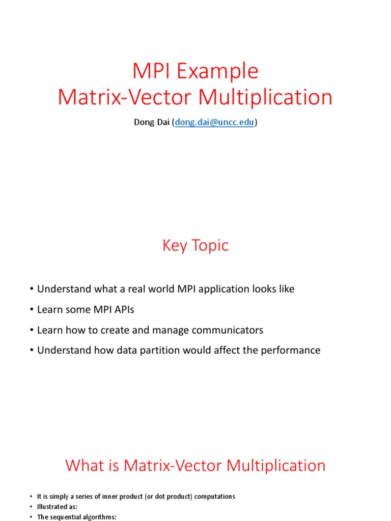 MPI Matrix Multiplication 1 PDF | PDF