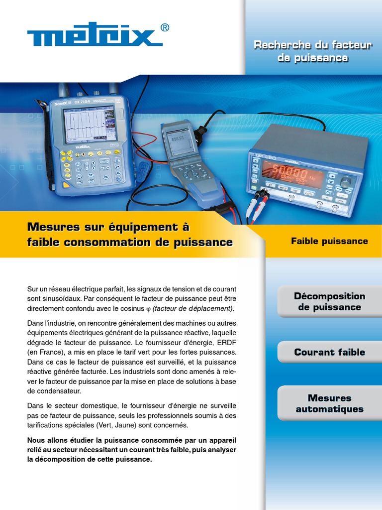Appareil Mesure Metrix | PDF