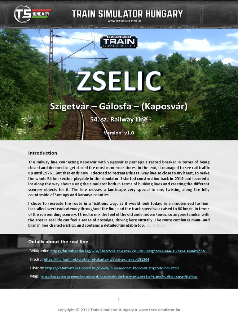 User Manual - Zselic 54 Route (EN) | PDF
