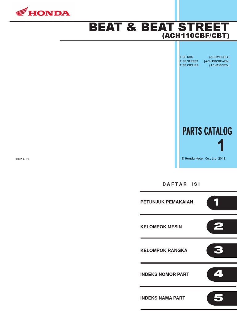 Katalog Suku Cadang Honda BEAT 2022 | PDF