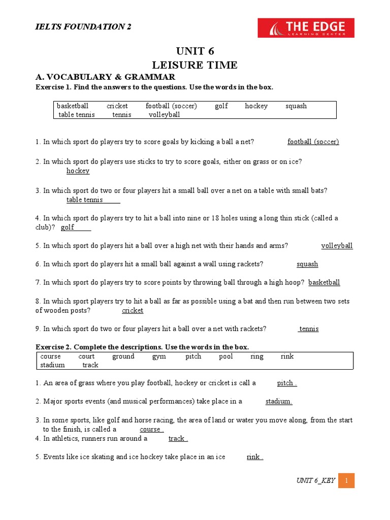 Unit 6 - Key | PDF