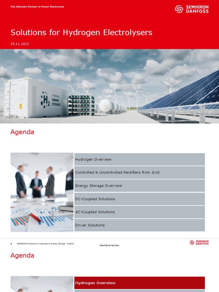 Semikron Danfoss - Solutions For Hydrogen Electrolysers & ESS | PDF | Rectifier | Power Electronics