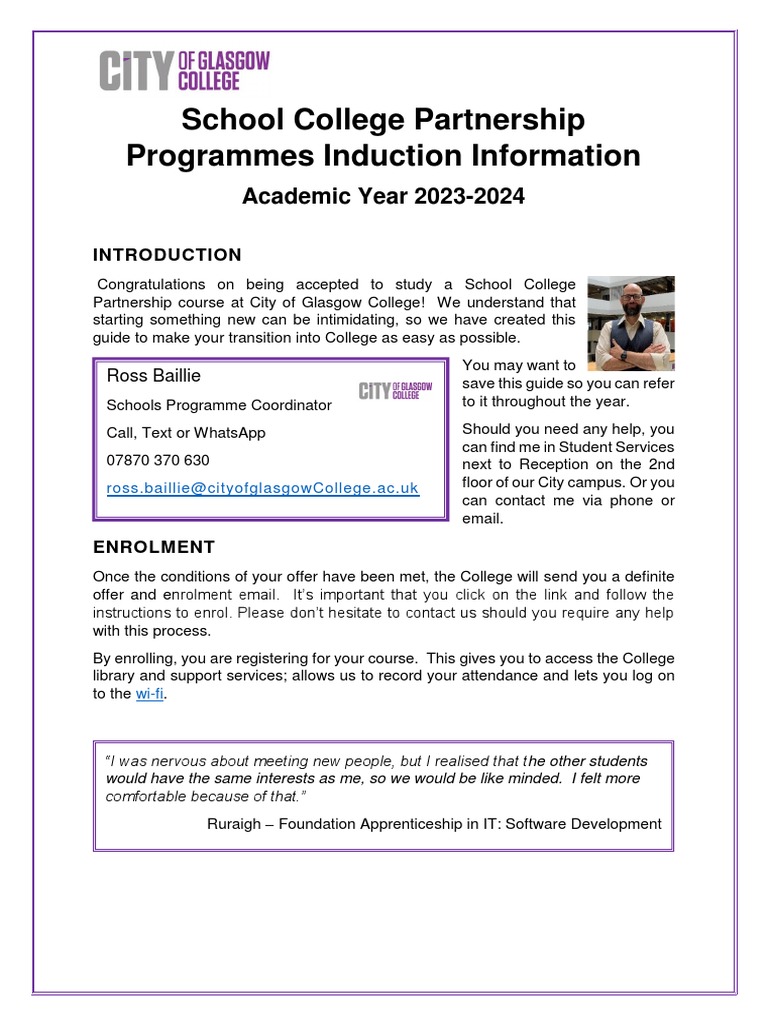 AY 23-2 SCP Induction Pack | PDF