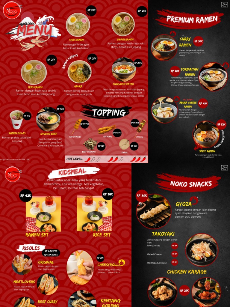 Menu Noko | PDF