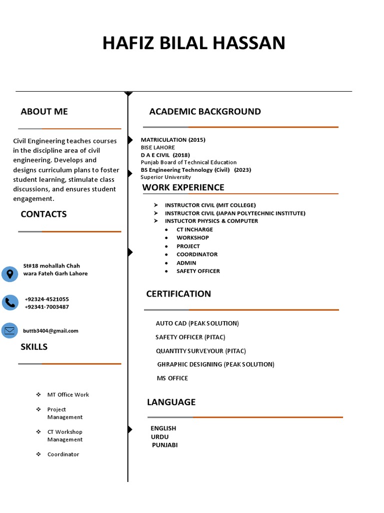 Hafiz Bilal CV | PDF