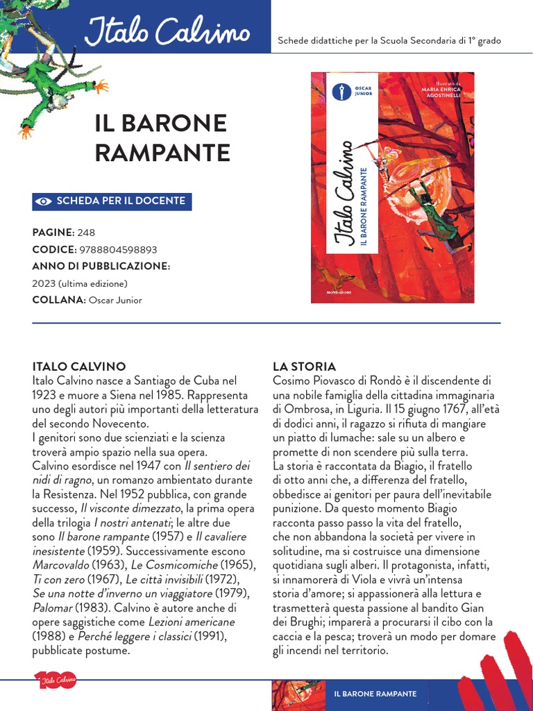 Calvino Il Barone Rampante Scheda Didattica | PDF