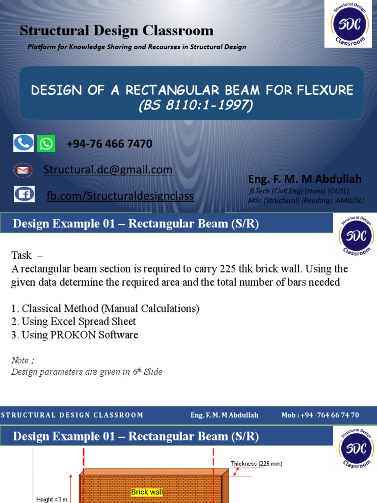 Design of Rectangular Beam For Flexure | PDF | Bending | Beam (Structure)