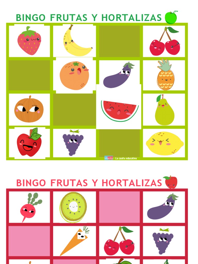 Bingo-Frutas-y-Hortalizas-Recurso-Educativo | PDF
