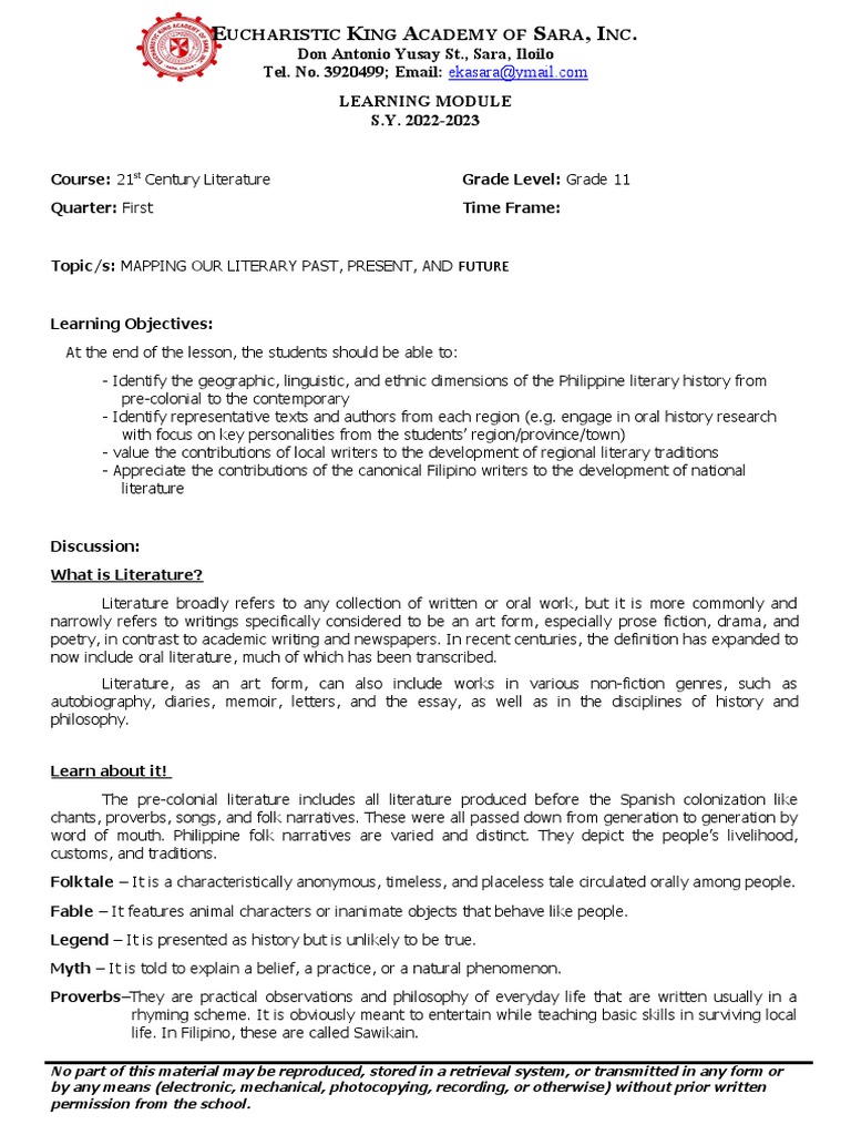 Grade 11 21ST Century Module 1ST 2ND Week | PDF