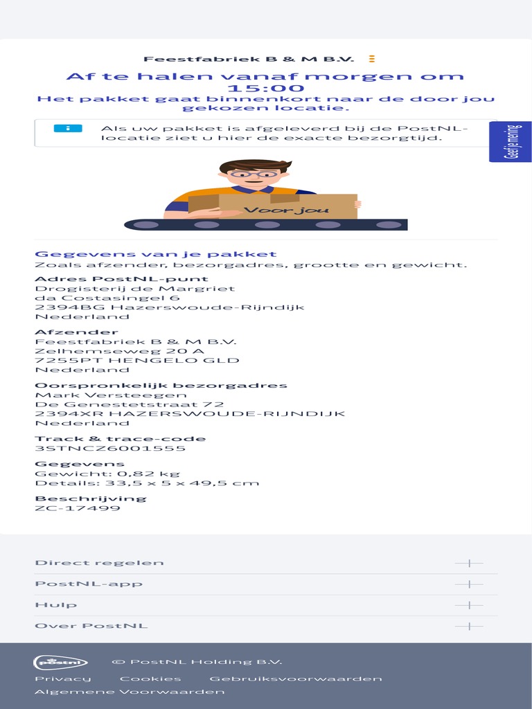 PostNL Track&Trace | PDF