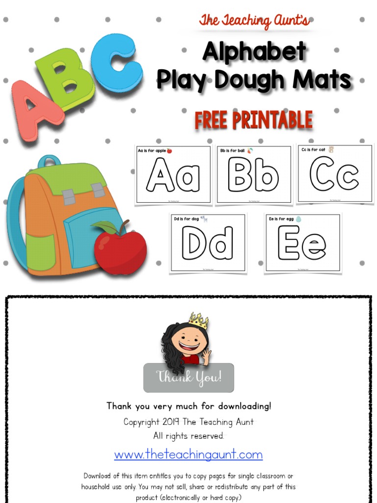 Alphabet Play Dough Mats | PDF