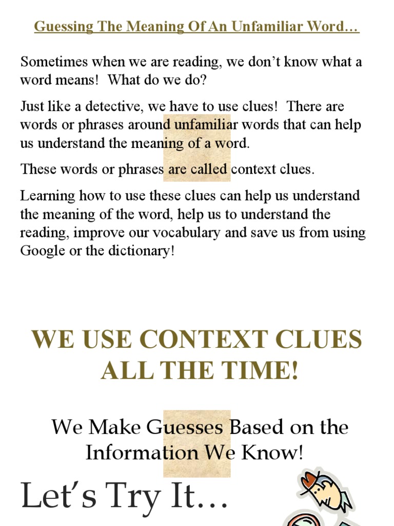Context Clues | PDF | Linguistics