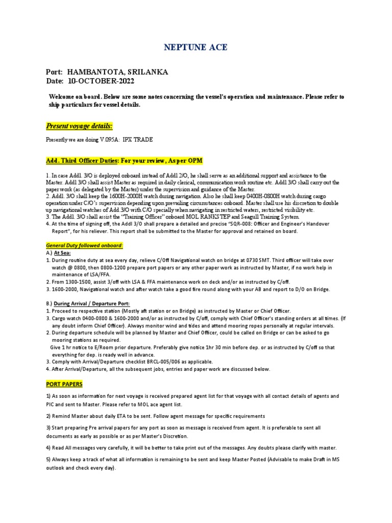 ADD 3OFF Hand Over Note HAMBANTOTA | PDF | Business