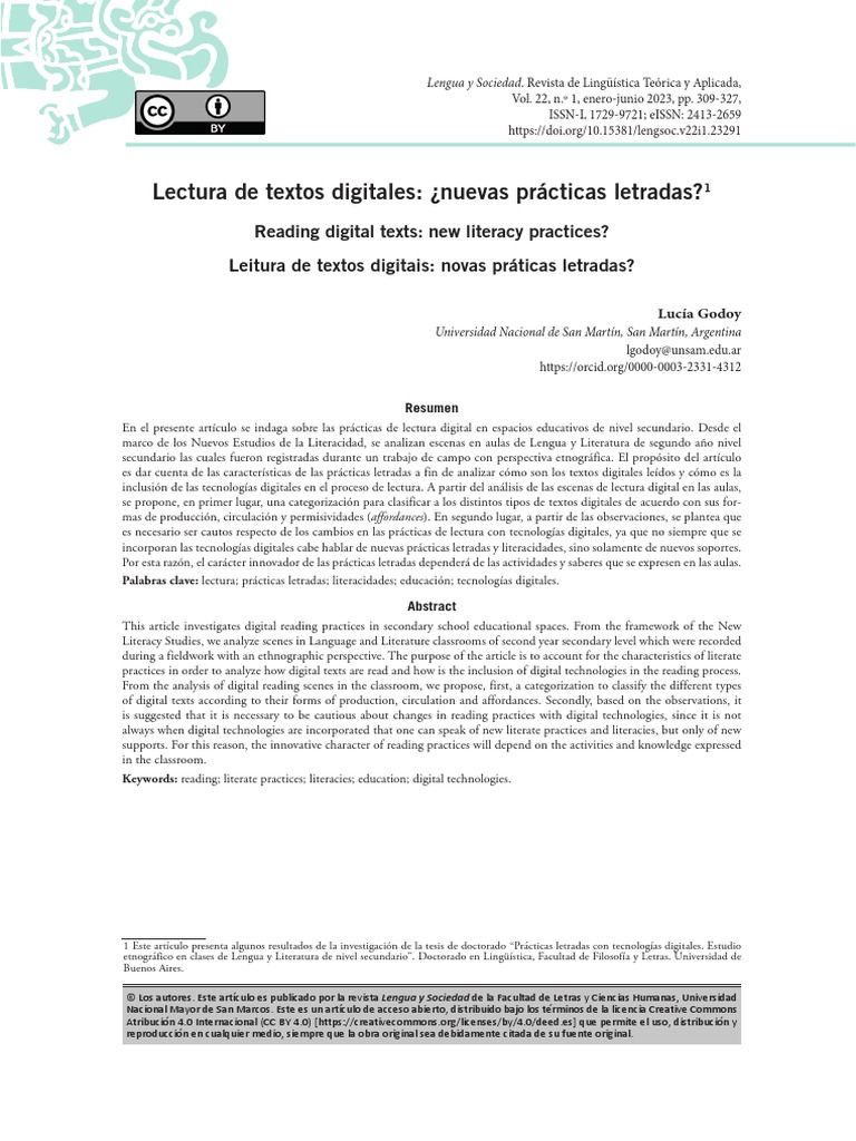 Prácticas de Lectura Digital en Aulas | PDF | Internet | Enseñando