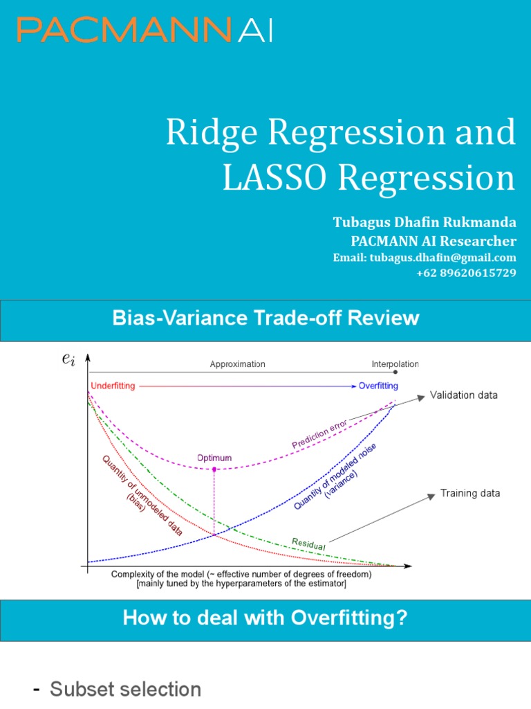 Presentation Day 3 - Lasso-Ridge Regression, Logistic Regression, SVM | PDF | Teaching Methods ...
