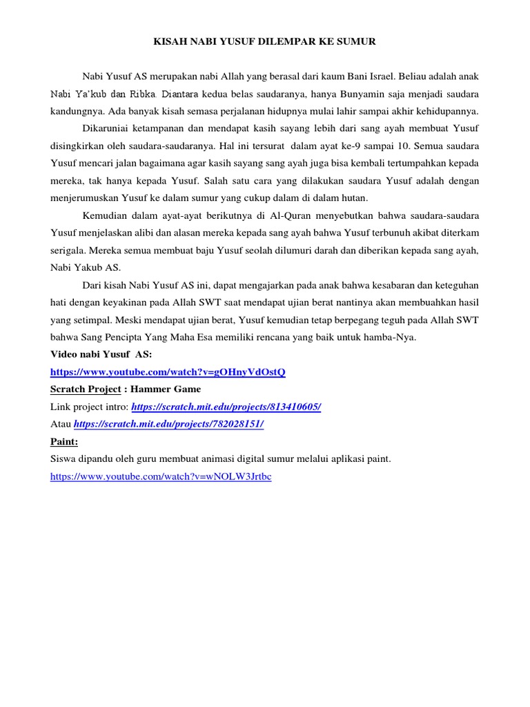 Kisah Nabi Yusuf | PDF