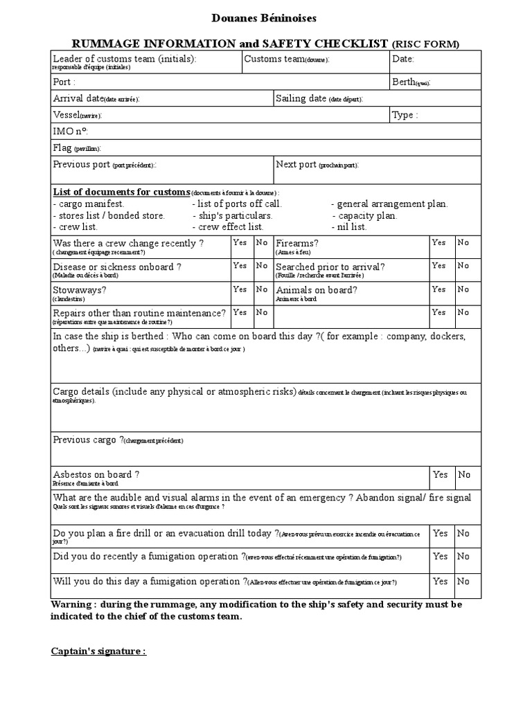 Risc Form | PDF