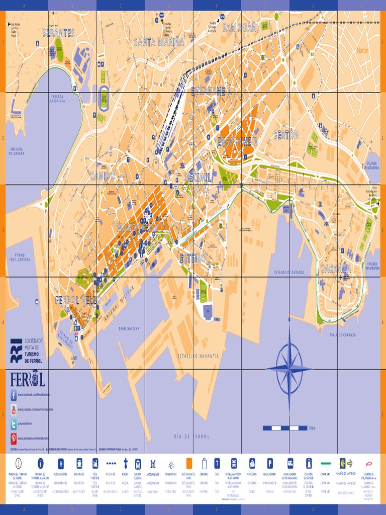 Callejero TURISMO-FERROL-2017 | PDF