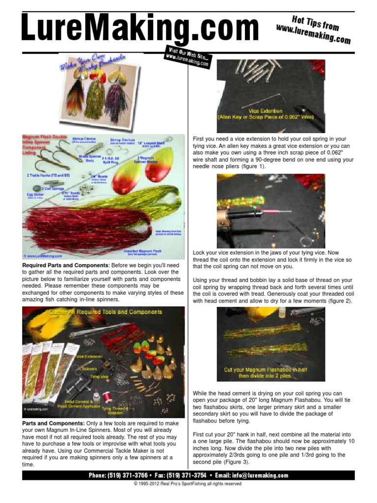 Magnum Musky Spinner Tip Sheet | PDF | Manufactured Goods | Equipment
