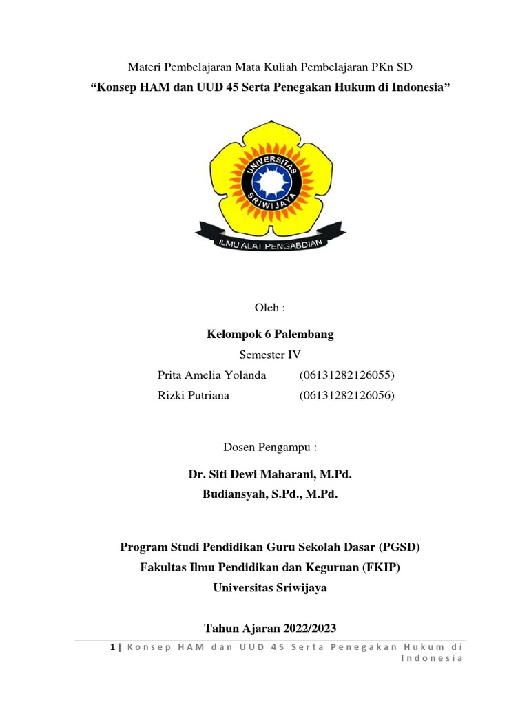Konsep HAM dan UUD 1945 di Indonesia | PDF | Ilmu Sosial