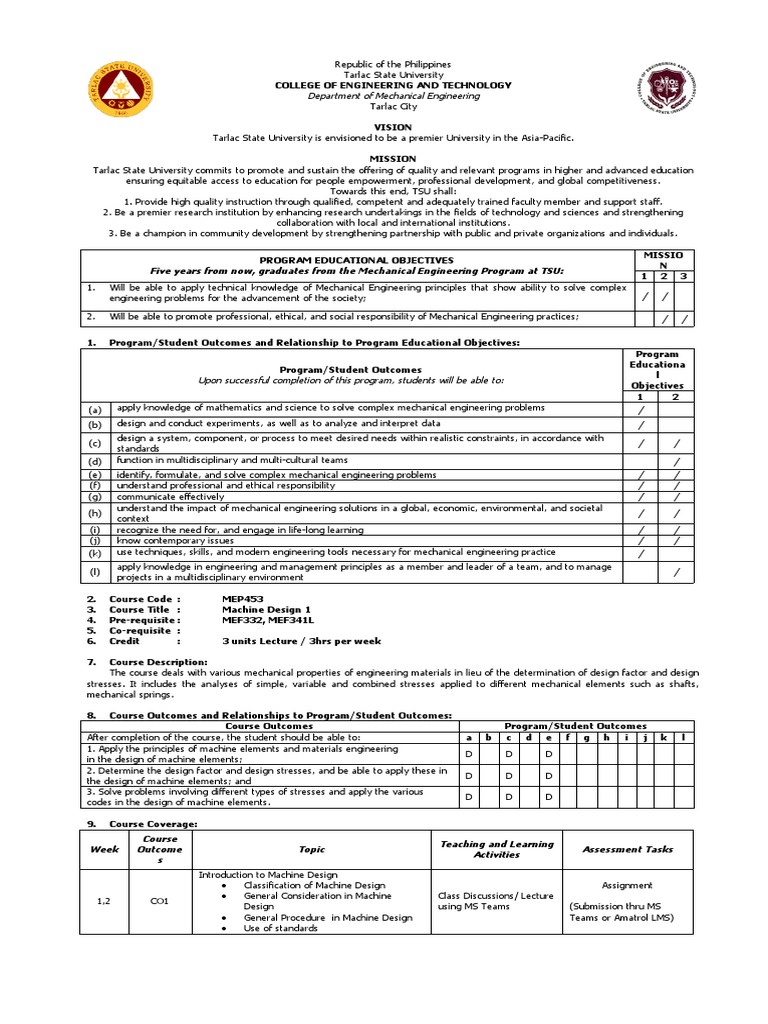 68-MEP453 Machine Design 1 Lec | PDF