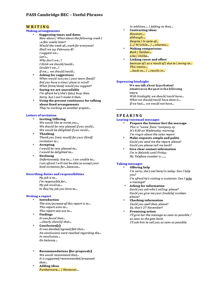 Business English Communication Phrases | PDF