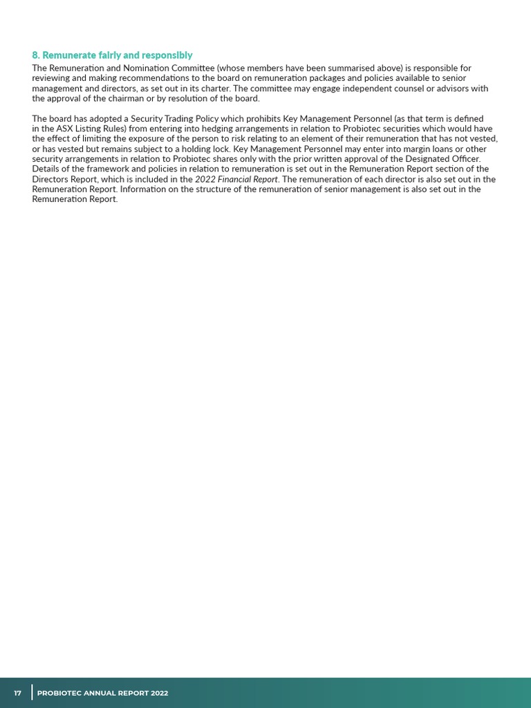 Probiotec Annual Report 2022 Overview | PDF | Performance Indicator ...