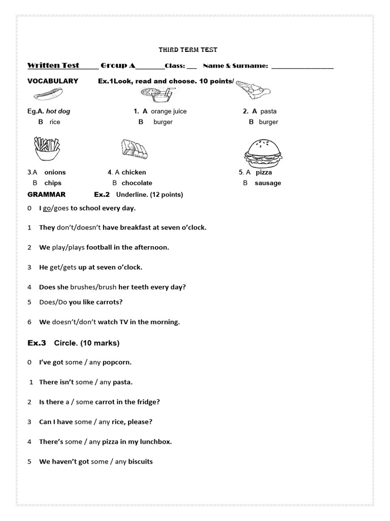 Test Anglisht Smiles 3 Tremujori I Trete GR A | PDF
