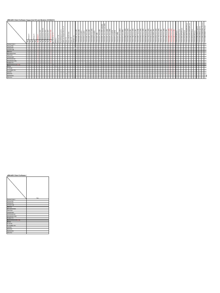 eBNeBX Client Utilities Software Supported OS and Model E | PDF