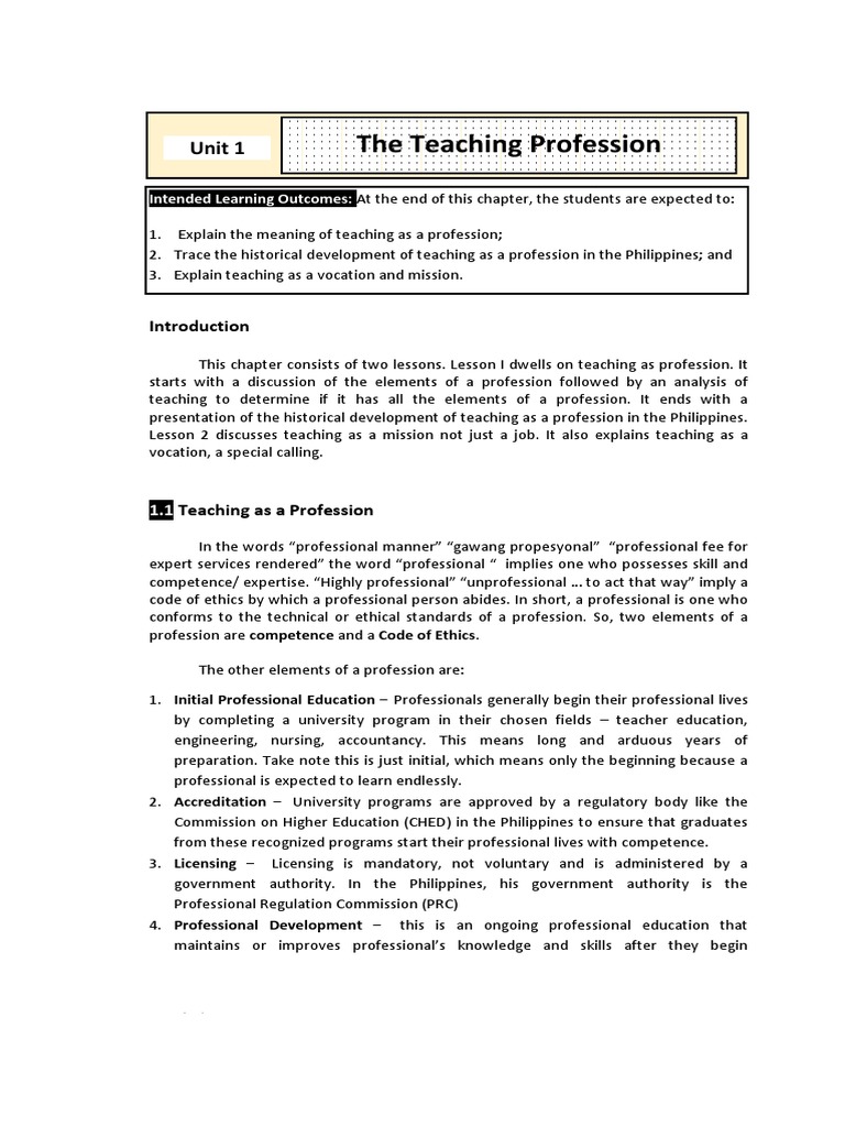 Prof Ed 121 Contents | PDF