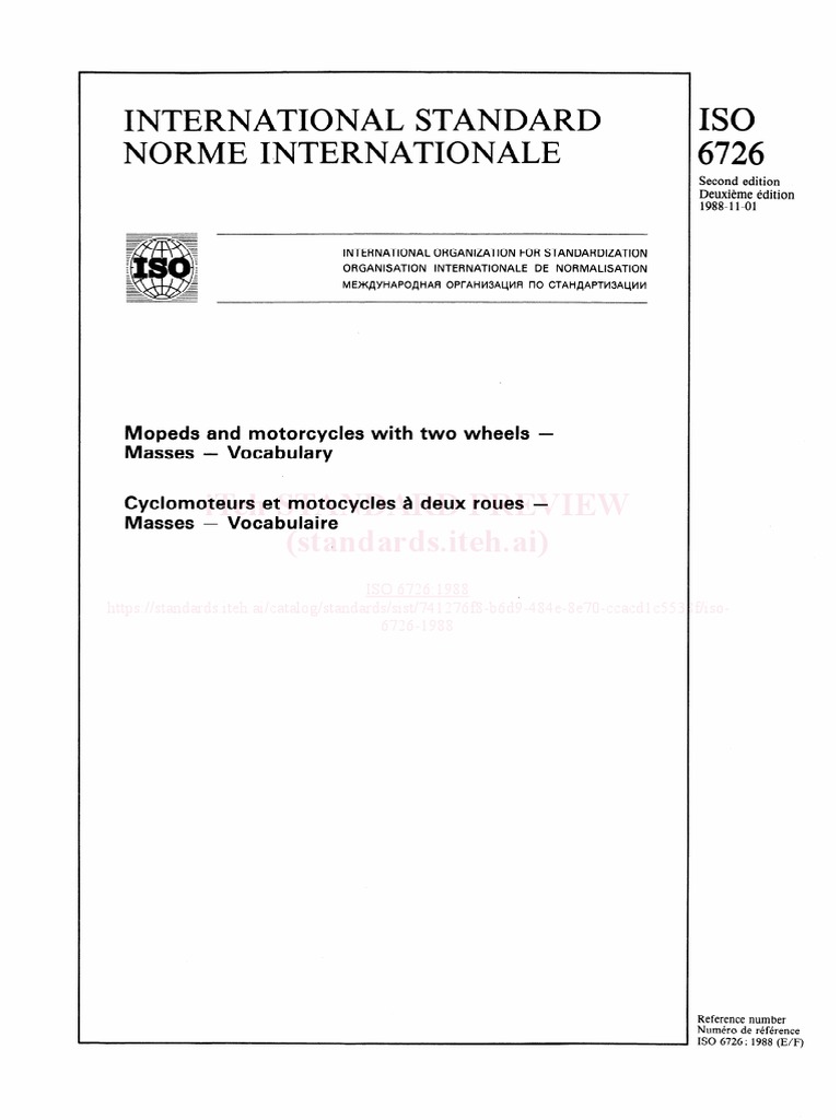 ISO-6726-1988 | PDF