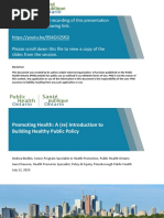 Health Promotion Framework Strategy | PDF | Health Promotion | Policy