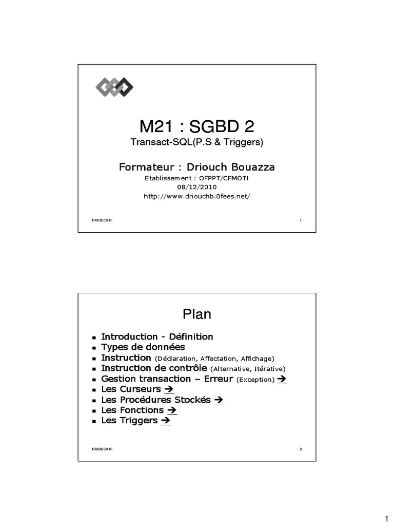 SGBD 2 | PDF | Ordinateurs