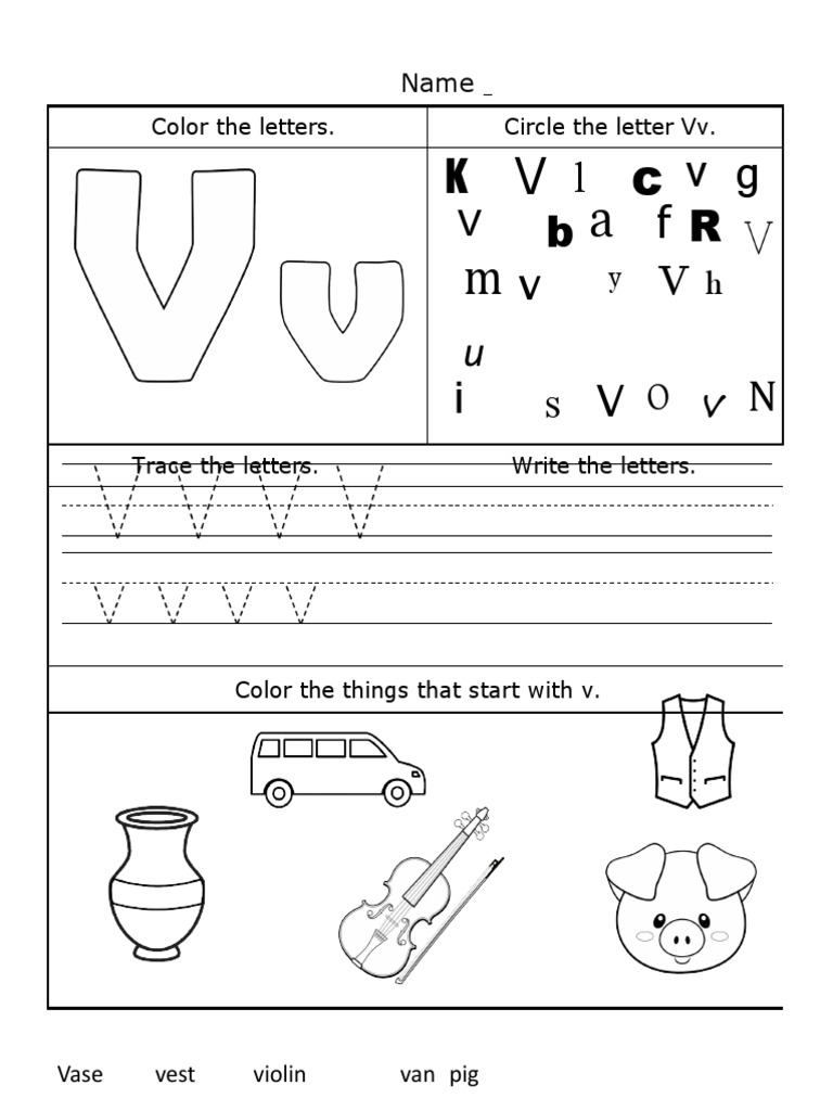 Letter V Activities for Kids | PDF