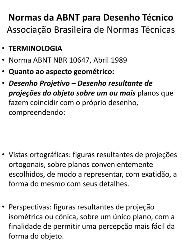 Normas Da Abnt Para Desenho Tecnico Slides