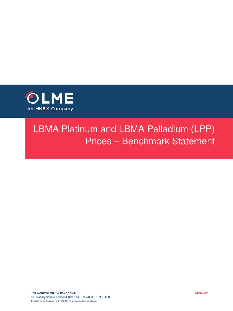 LME Benchmark Statement LPP Prices | PDF