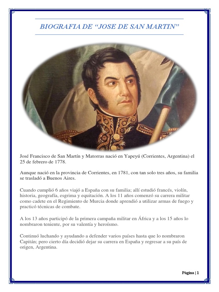 Biografia de San Martin | PDF